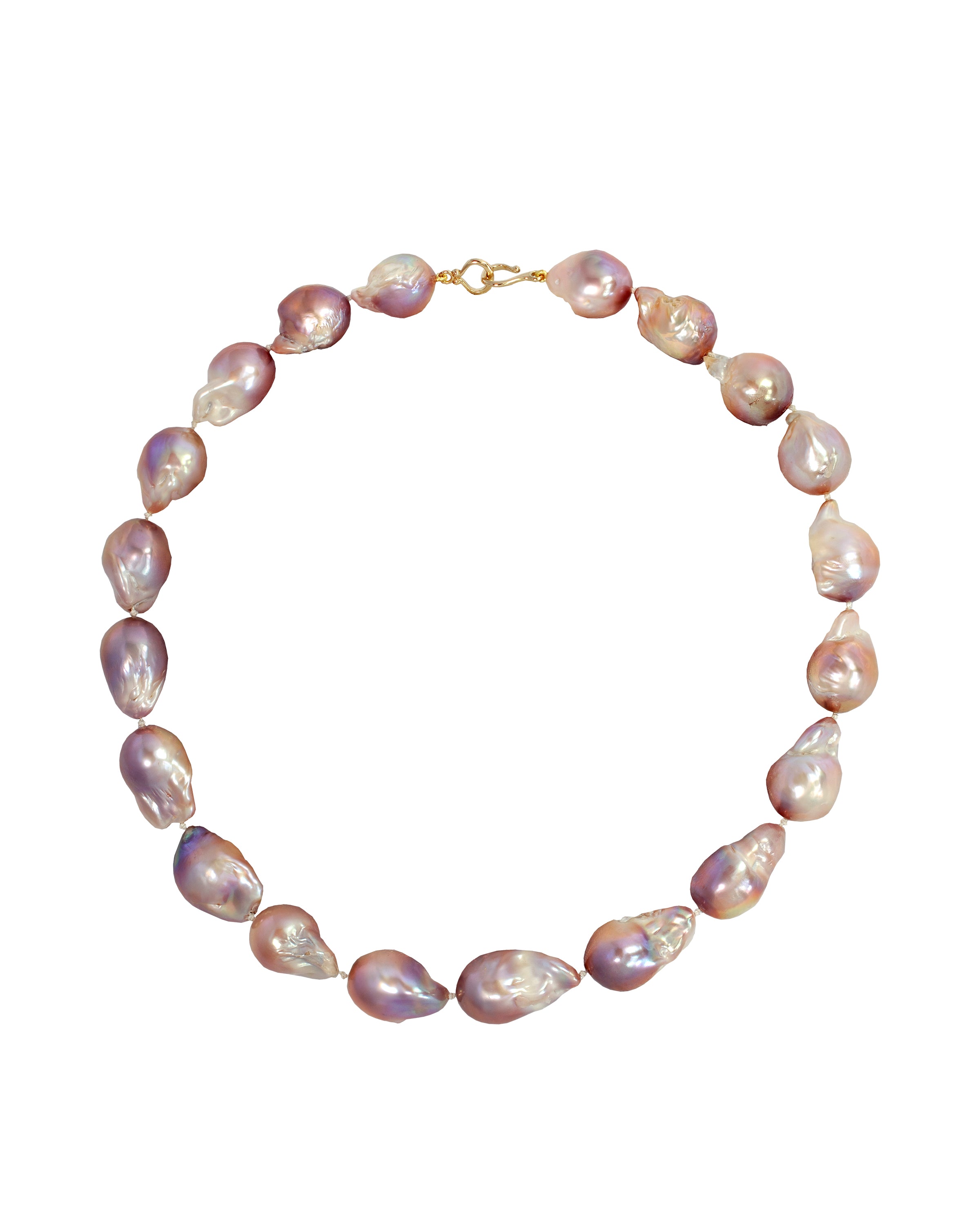 14K Yellow Gold Pearl Necklace "Sweet Lavender” – G Marie Luxuries